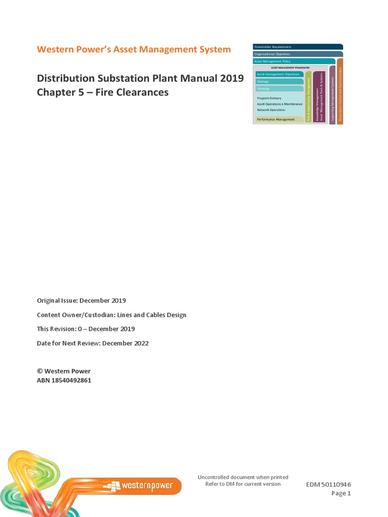 Distribution Substation Manual Substation Fire Protection Requirements ...