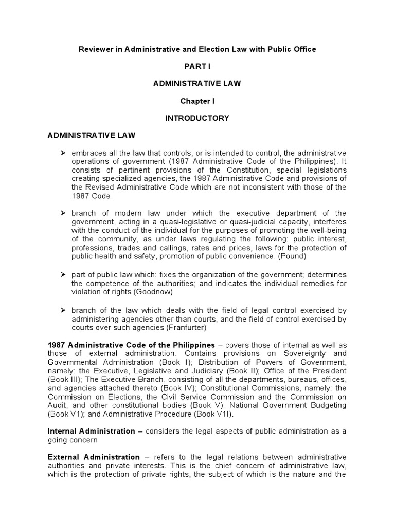 Reviewer in Administrative Law | PDF | Jurisdiction | Administrative Law