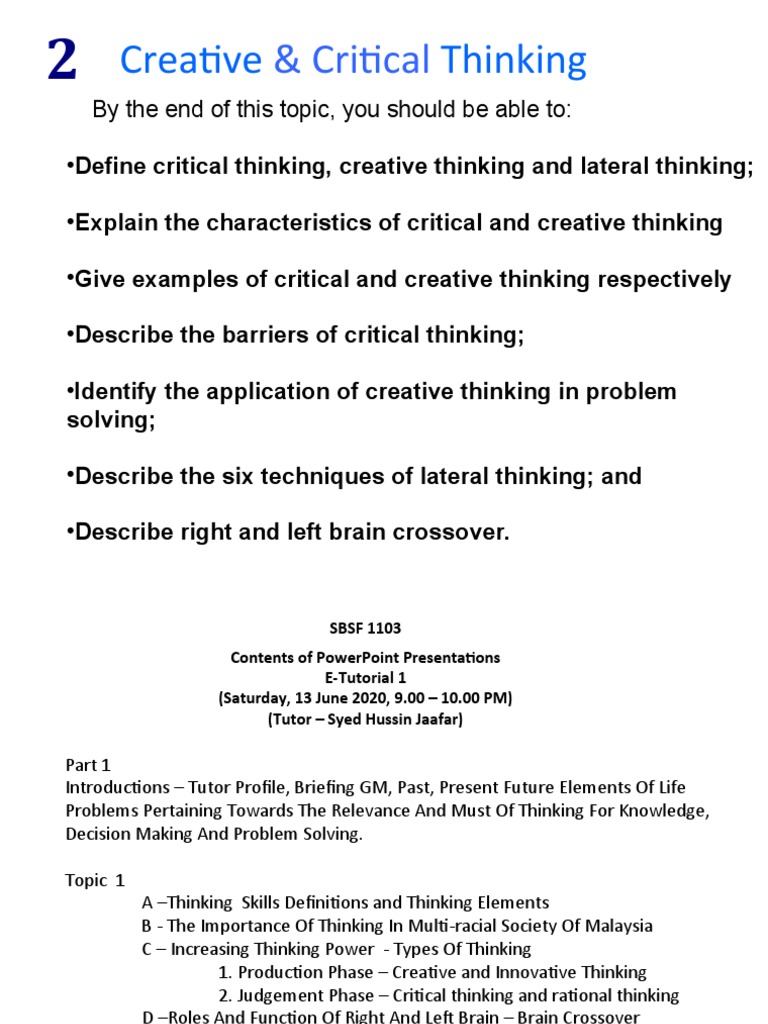 Critical Thinking Edisi Forum | PDF | Thought | Critical Thinking
