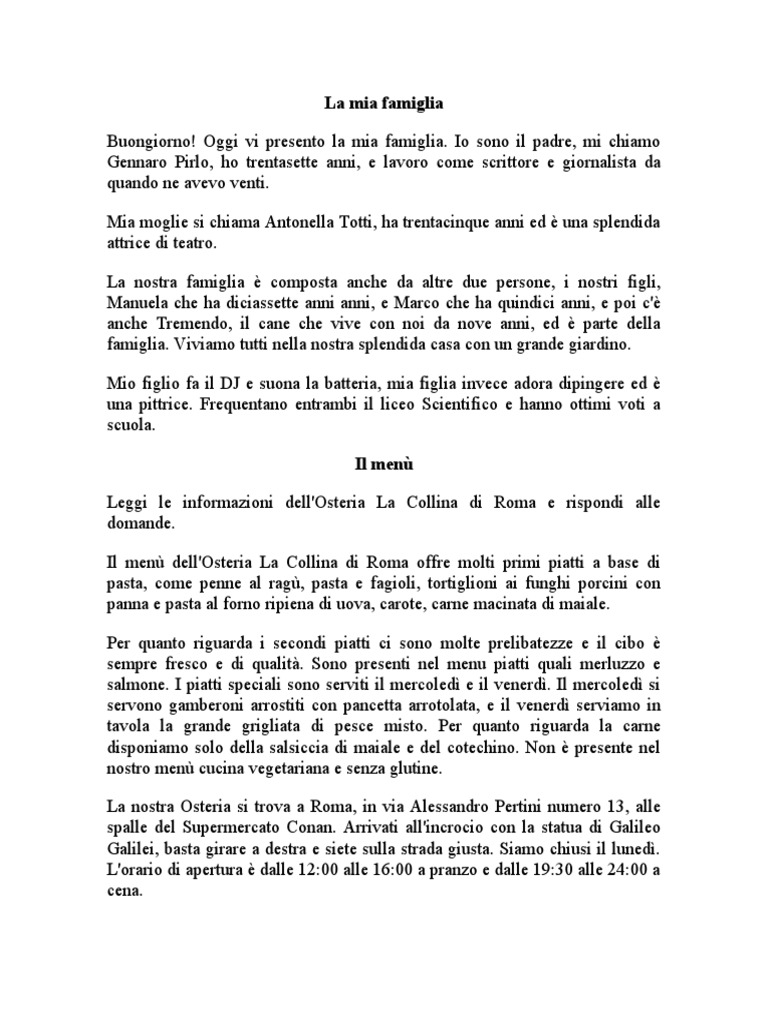 Lecturas en Italiano | PDF