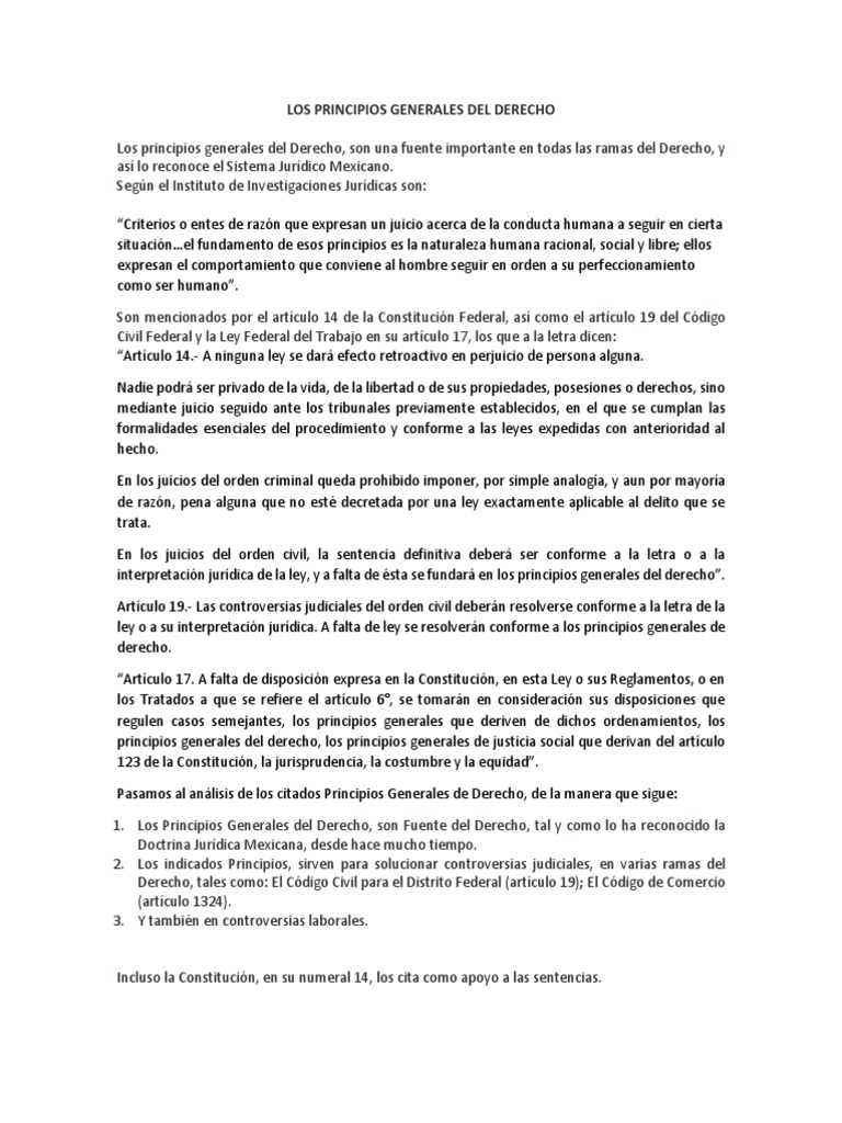 1 Los Principios Generales Del Derecho Pdf Pdf Moralidad Esfera