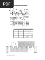 Tablas de Roscas Metricas y Whitworth PDF | PDF | Madera | Mecanizado