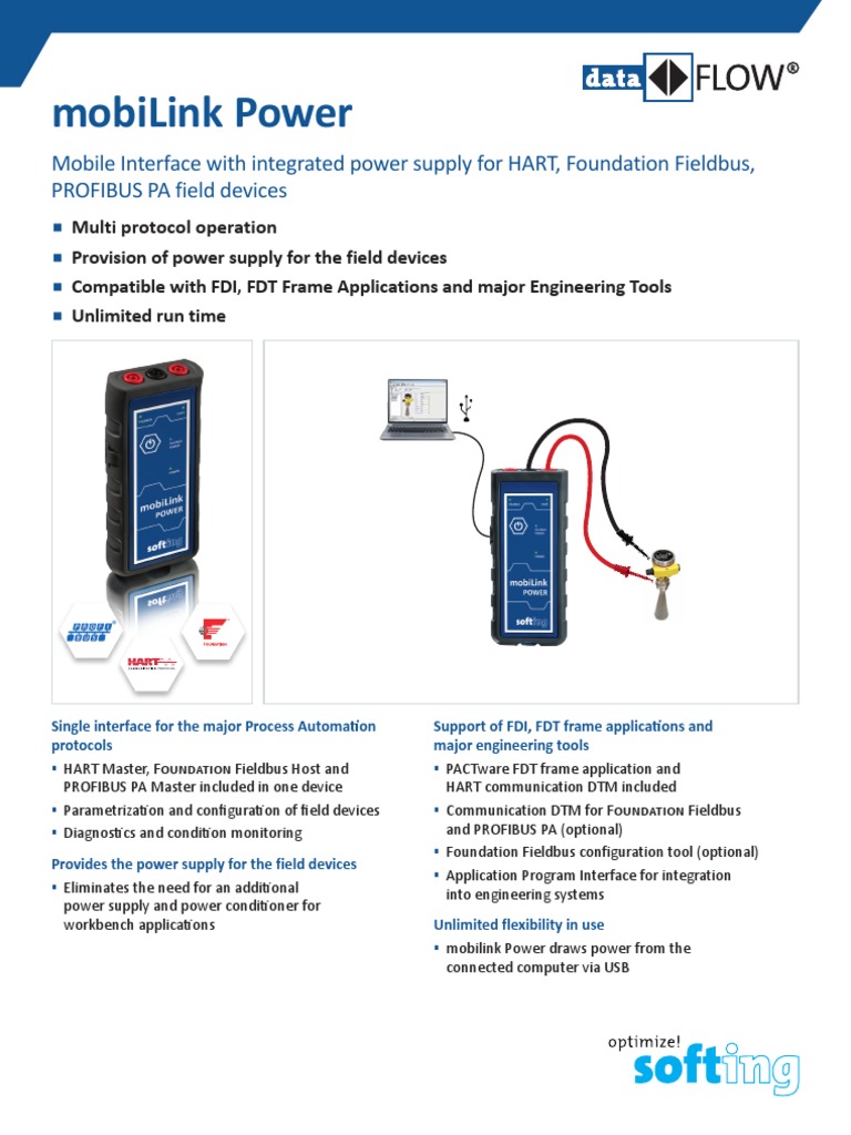 Mobilink Power: Mobile Interface With Integrated Power Supply For Hart ...