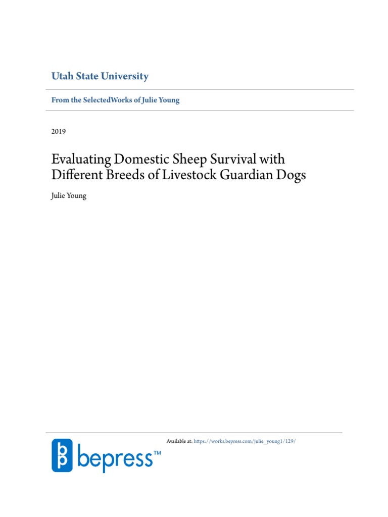Evaluating Domestic Sheep Survival With Different Breeds of Livestock ...