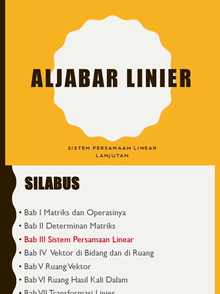Aljabar Linier: SPL dan Matriks Invers | PDF