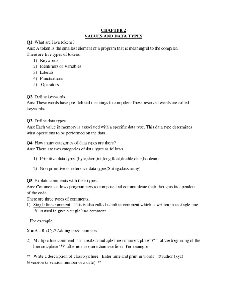Chapter 2 Values And Data Types New Pdf Pdf Pdf Data Type Variable Computer Science