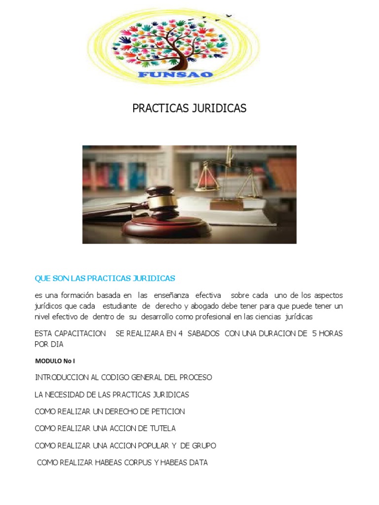 Proyecto Practicas Juridicas Inicial | PDF