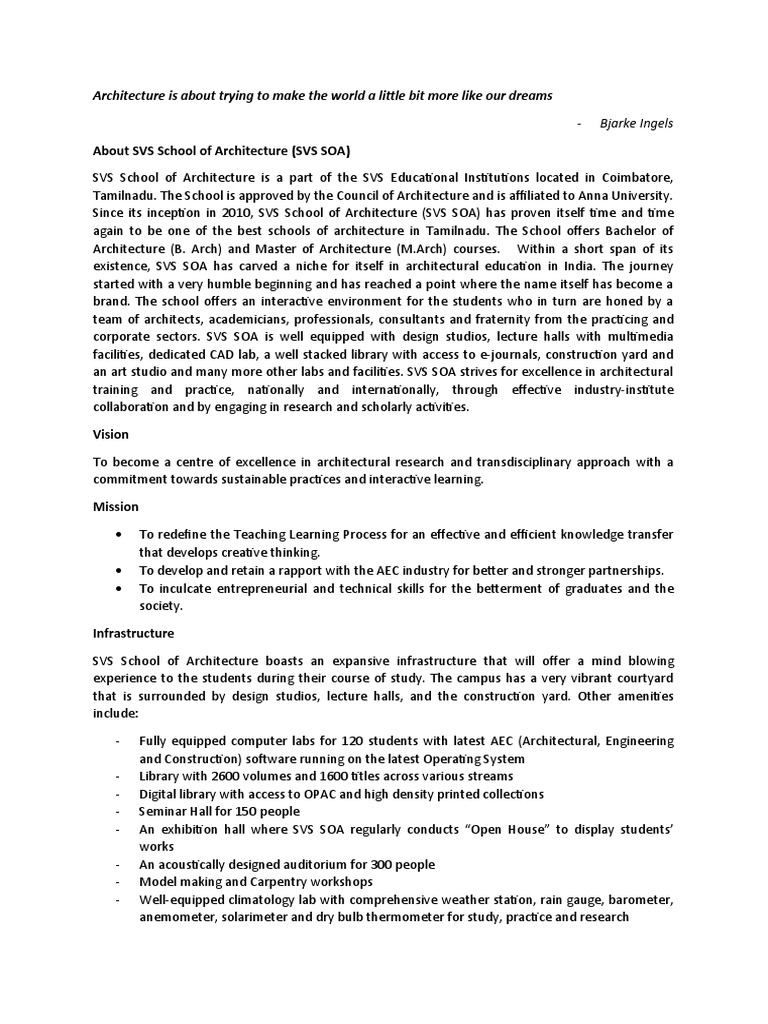 Admission Handout | PDF | Design | Learning