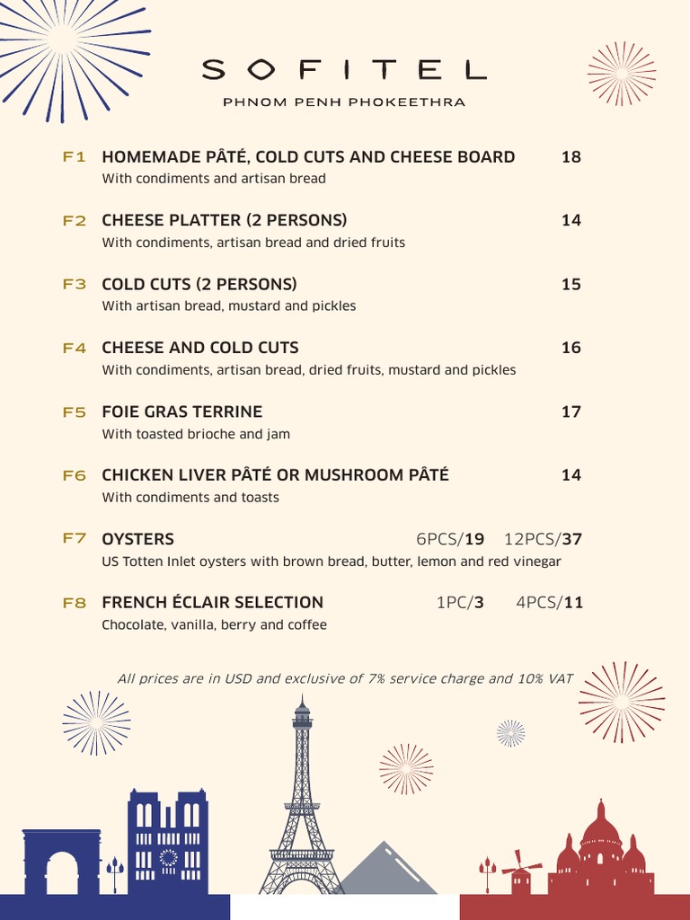 Bastille Day Menu PDF | PDF | Champagne | Wine