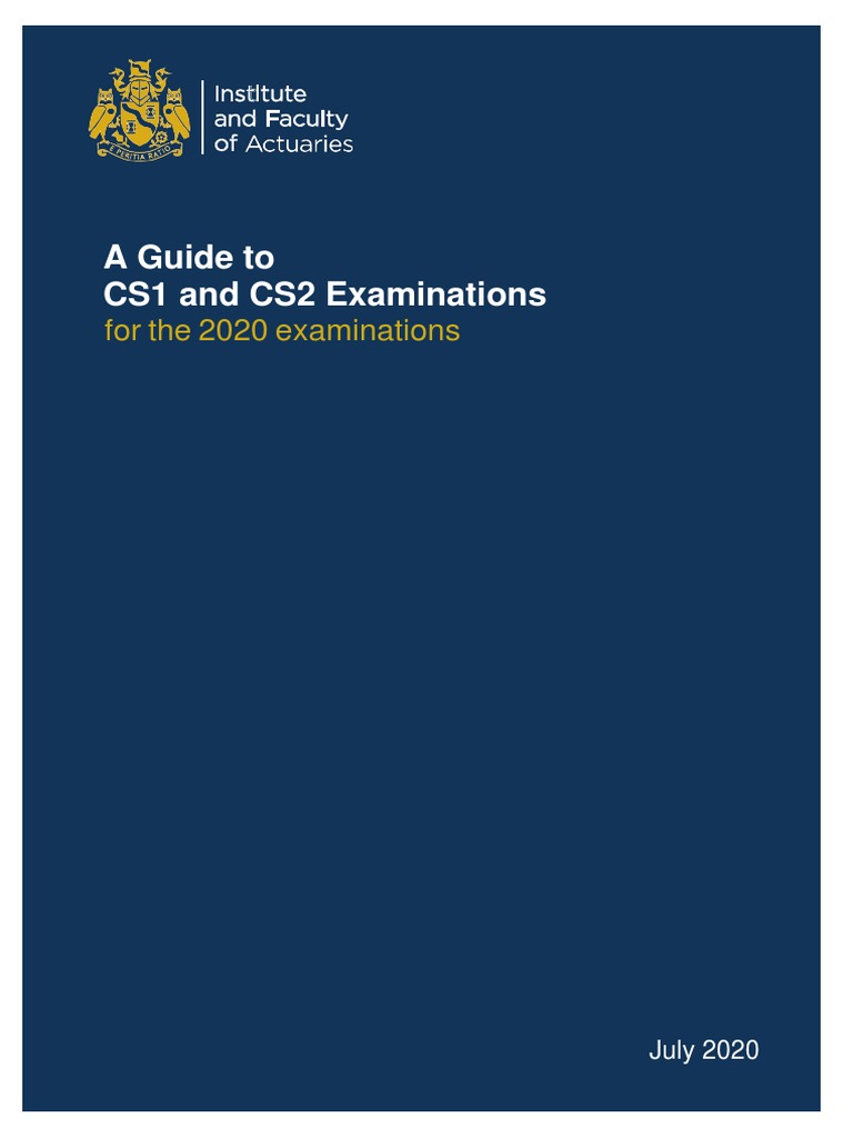 CS1 and CS2 Guide PDF | PDF | Actuary | Test (Assessment)