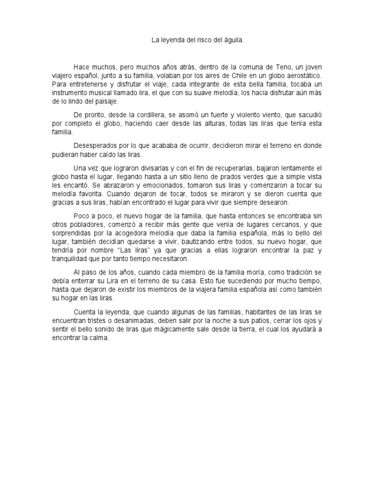 Leyenda Las Liras | PDF | Clásicos