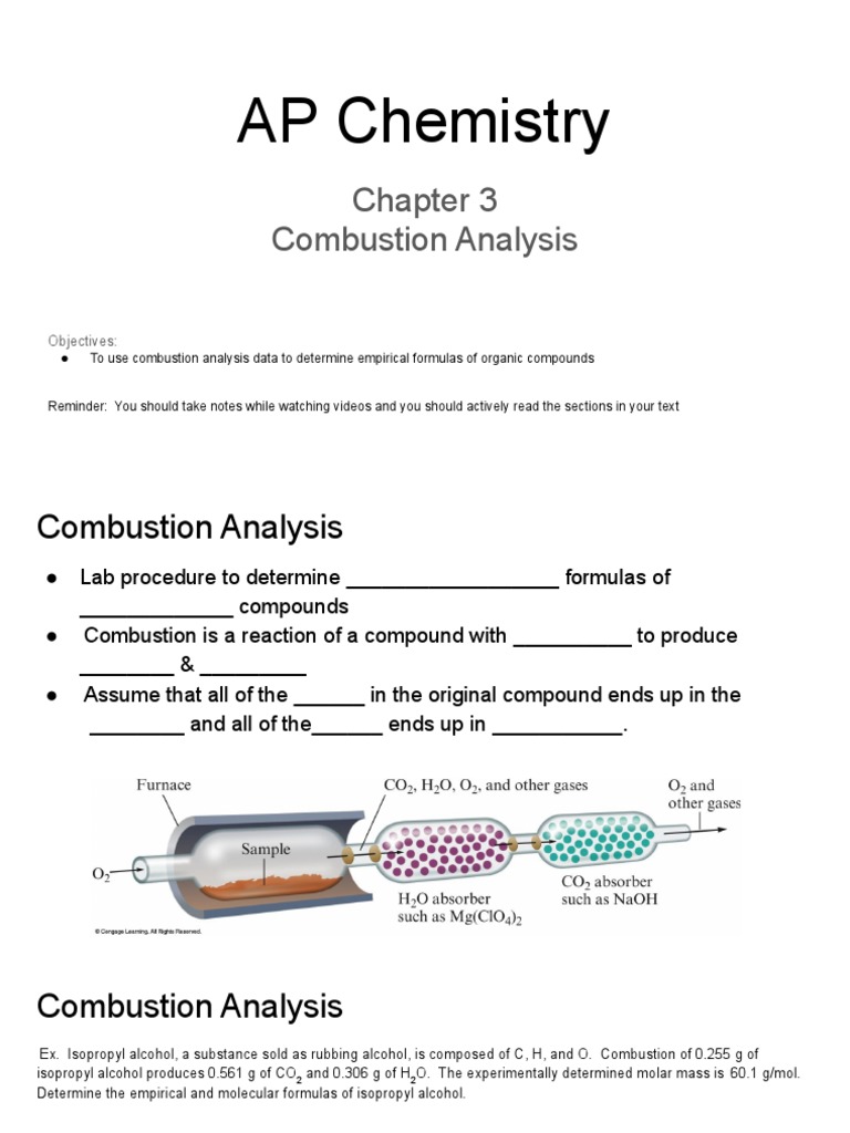 Combustion Analysis for Empirical Formulas | PDF | Cooking, Food & Wine ...