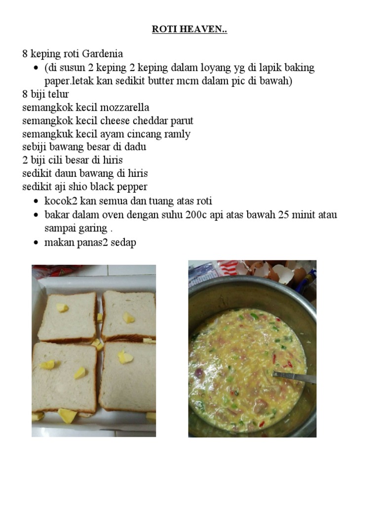 Resep Roti Heaven Panggang | PDF