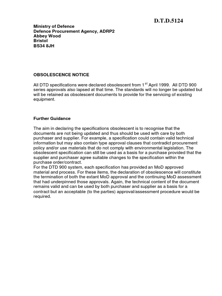 Ministry of Defence Defence Procurement Agency, ADRP2 Abbey Wood ...