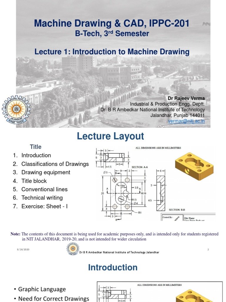 Lecture-1 Introdution To Machine Drawing | PDF