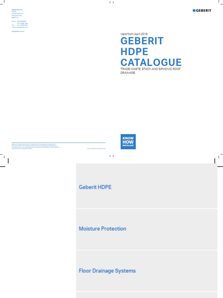 Geberit Piping Catalogue 2019 PDF | PDF | Mechanical Engineering ...
