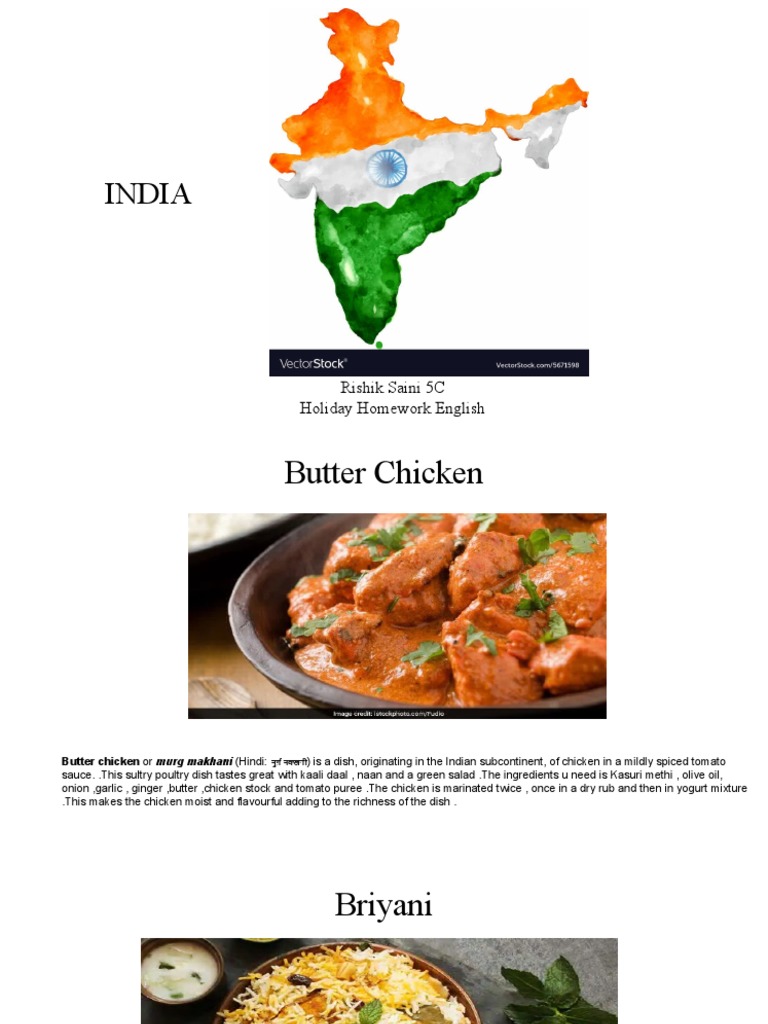 Rishik Saini Holiday Homework English | PDF | Curry | Indian Cuisine