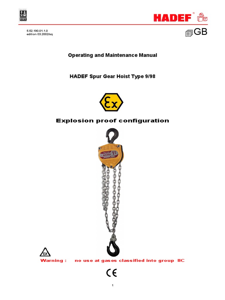 Chain HOIST Maintenance | PDF | Mechanical Engineering | Nature
