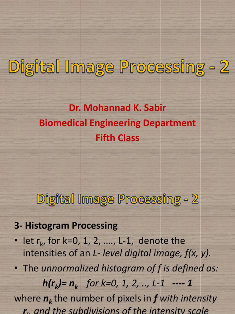Digital Image Histogram Processing | PDF | Monotonic Function ...