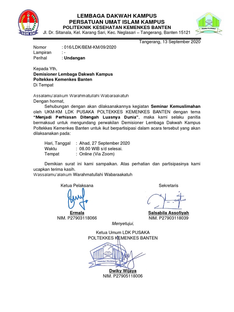 Demisioner Lembaga Dakwah Kampus PDF | PDF