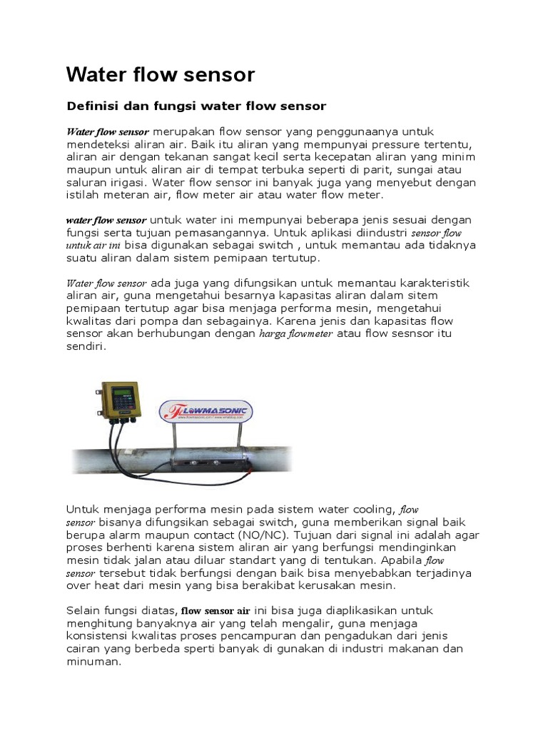 Water Flow Sensor | PDF