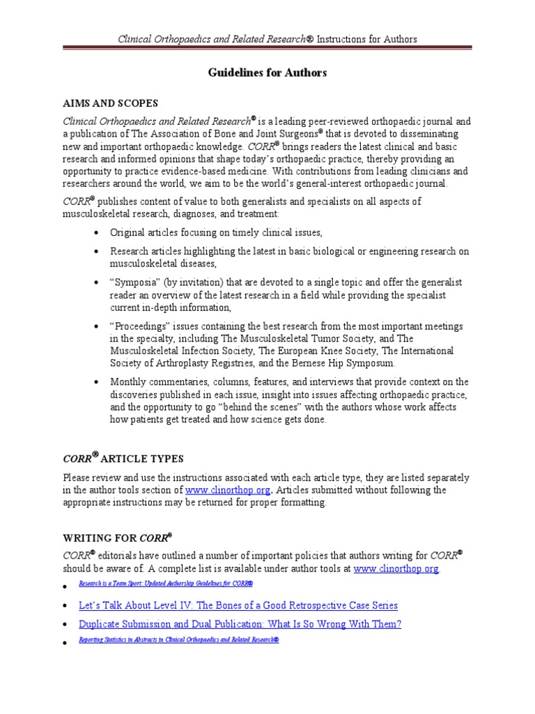 Guidelines For Authors: Aims and Scopes | PDF | Open Access | Citation