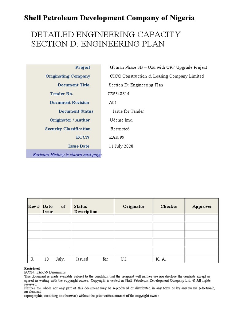 Section D - Engineering Plan | PDF | Specification (Technical Standard ...