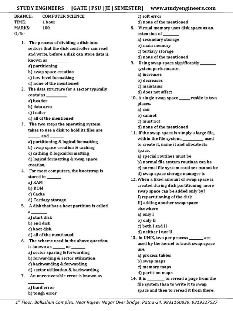 Cse Test 4 | PDF | Computer Network | Computer Data Storage