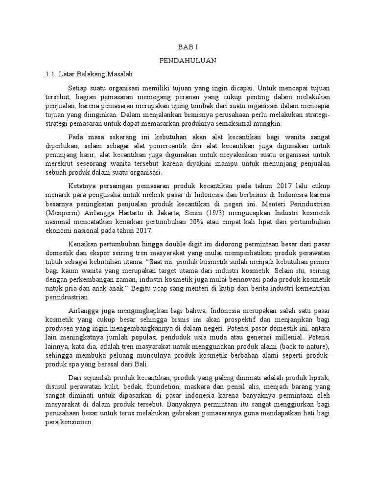 Contoh Pembuatan Proposal Produk Kecantikan-2 | PDF