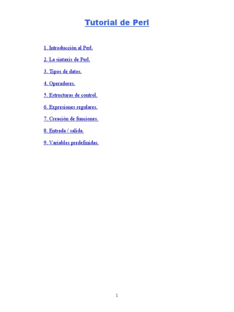Tutorial de Perl | PDF | Perl | Expresión regular Tutorial de Perl | PDF | Perl | Expresión regular