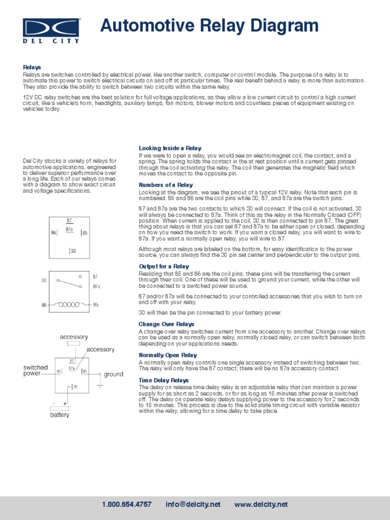 Automotive STD Relay Diagrams | PDF | Relay | Switch