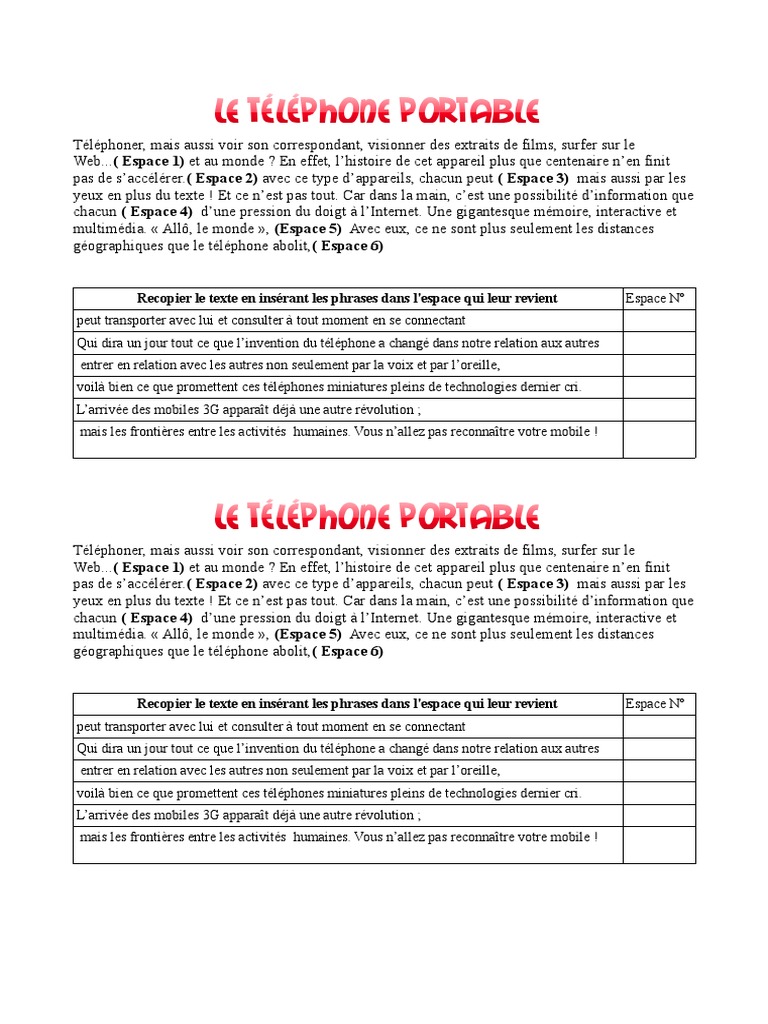 Les enjeux du téléphone portable | PDF | Technologie et ingénierie