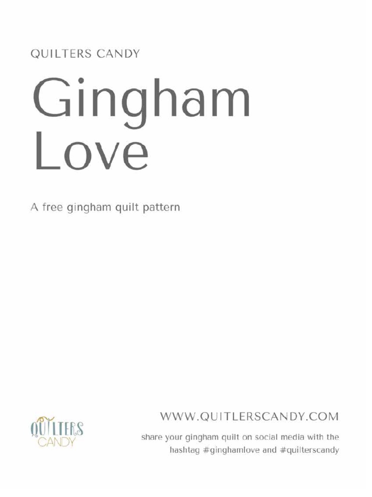 Free Gingham Quilt Pattern Guide | PDF | Seam (Sewing) | Quilt