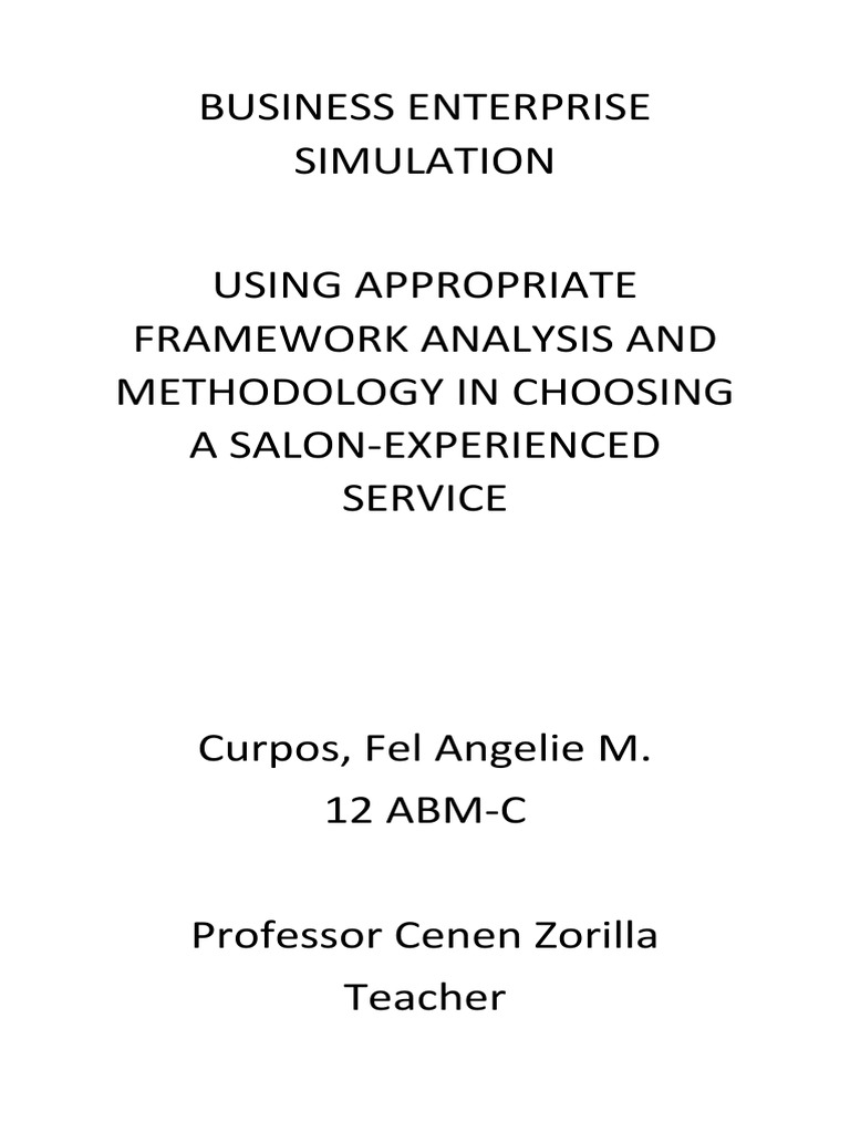 Business Enterprise Simulation | PDF