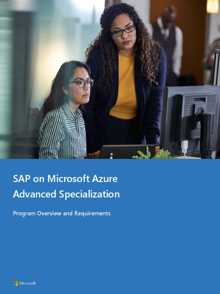 SAP On Microsoft Azure Advanced Specialization Overview | PDF | Microsoft Azure | Sap Se