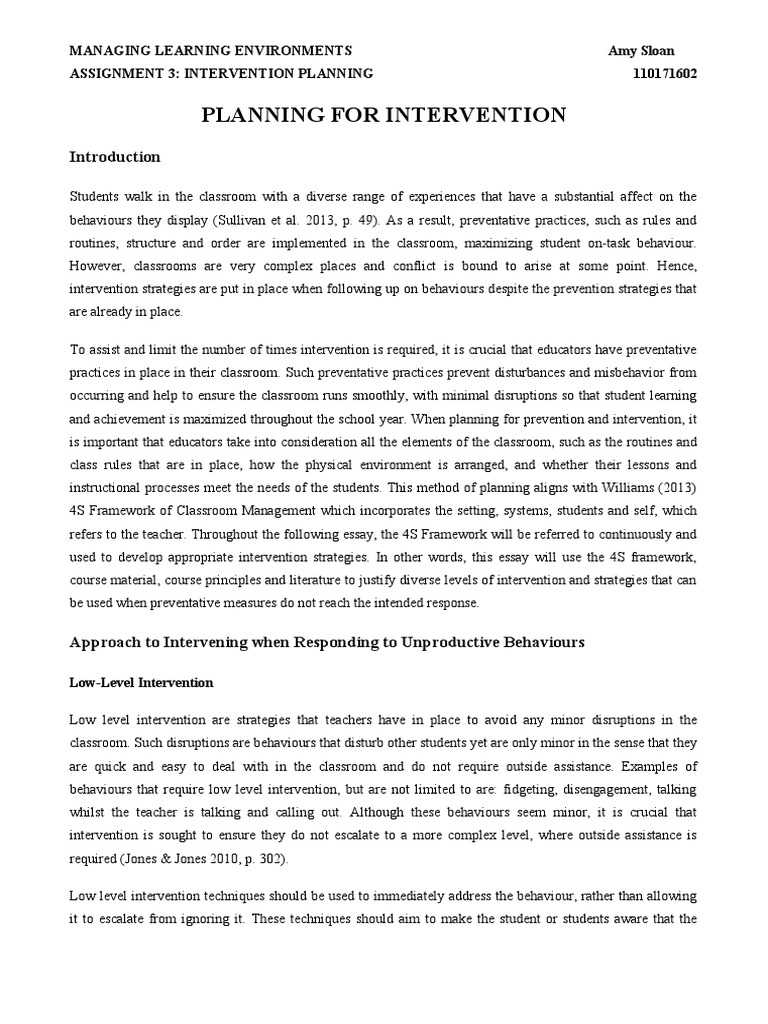 Effective Classroom Intervention Strategies | PDF | Classroom ...