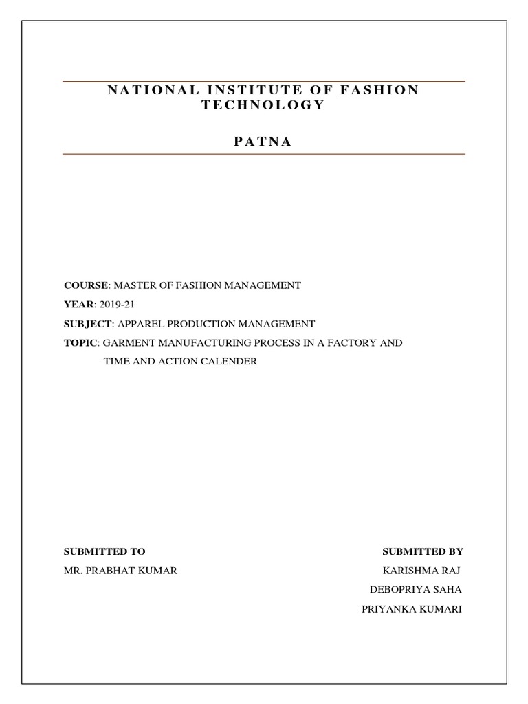 TNA Final | PDF | Clothing | Textiles