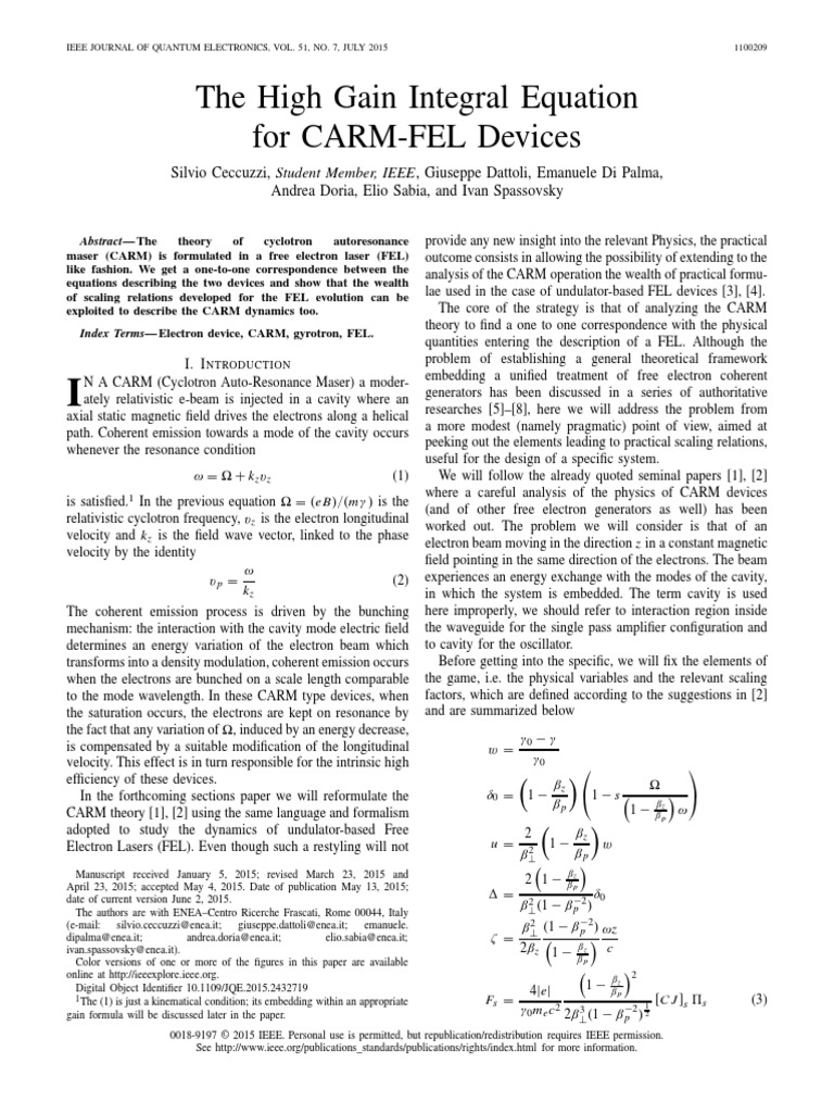 High Gain Intergran Equation Acrm | PDF | Normal Mode | Electron