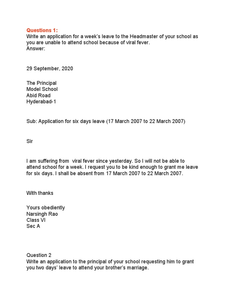 Requests for Leave: Applications for Leave Due to Illness, Family ...