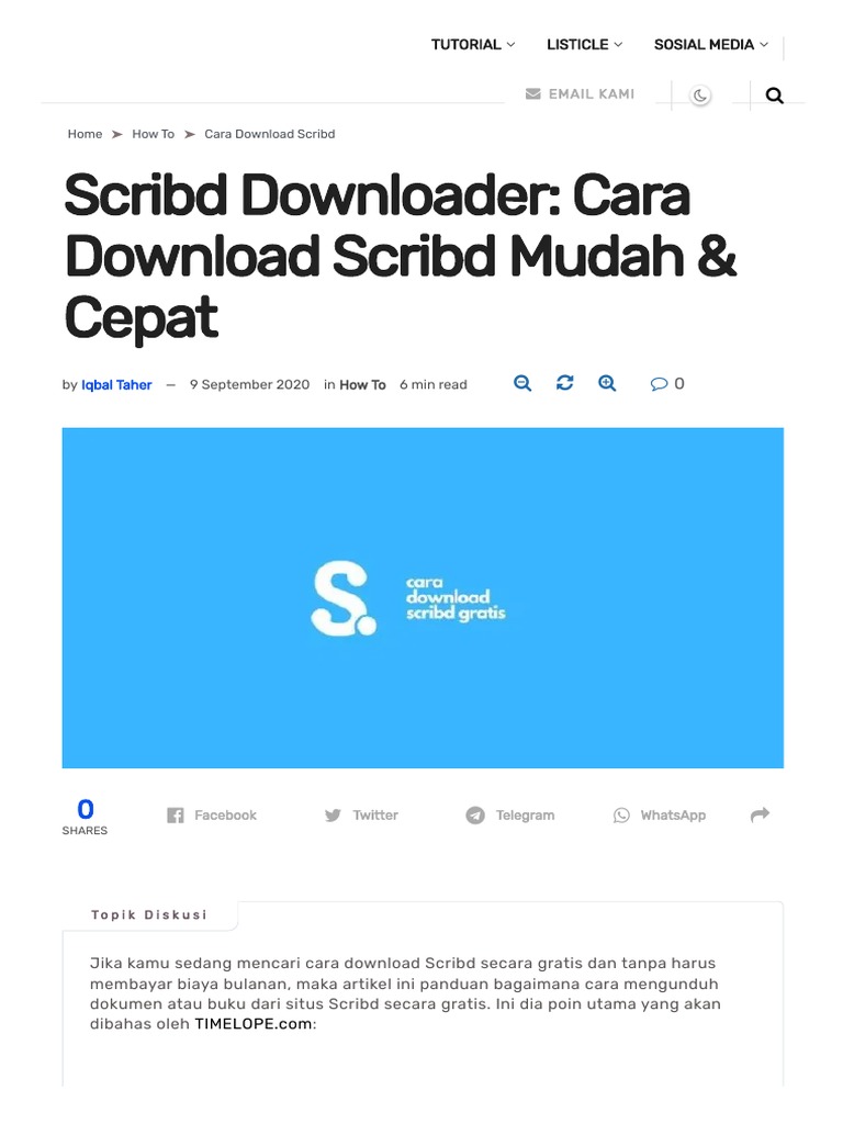 Scribd Downloader - Cara Download Dokumen Di Scribd | PDF