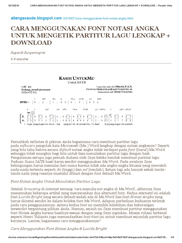 Cara Font Notasi Angka di Word | PDF | Karier & Perkembangan | Seni ...