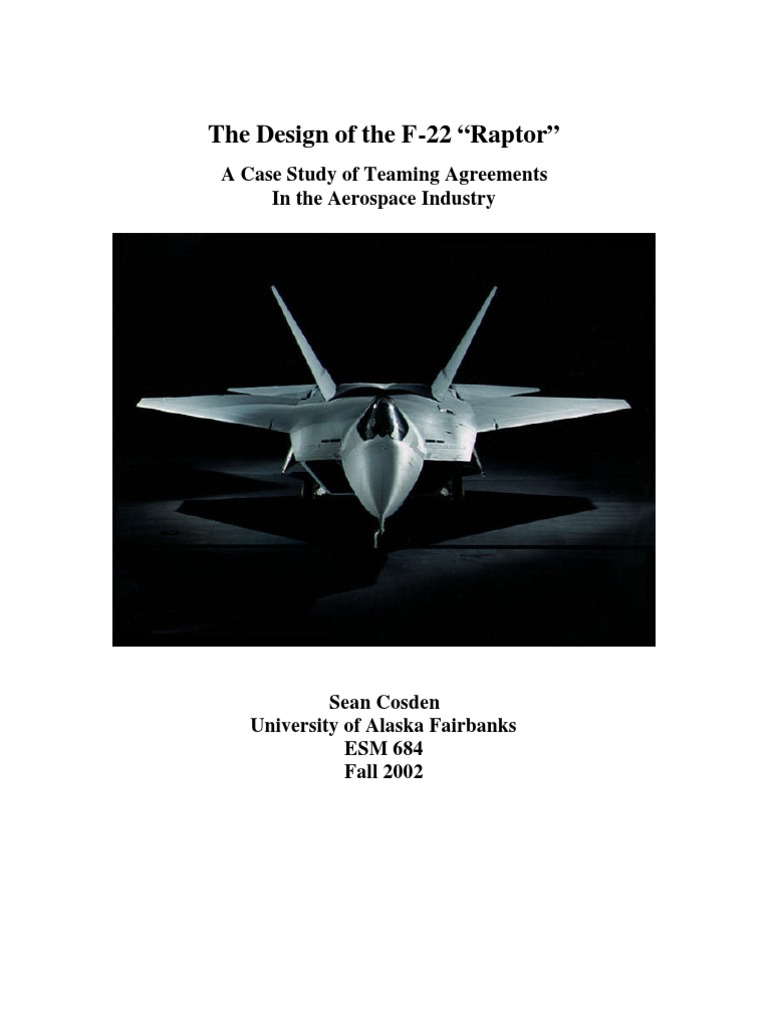 The Design of The F-22 Raptor | PDF | Aviation | Aircraft