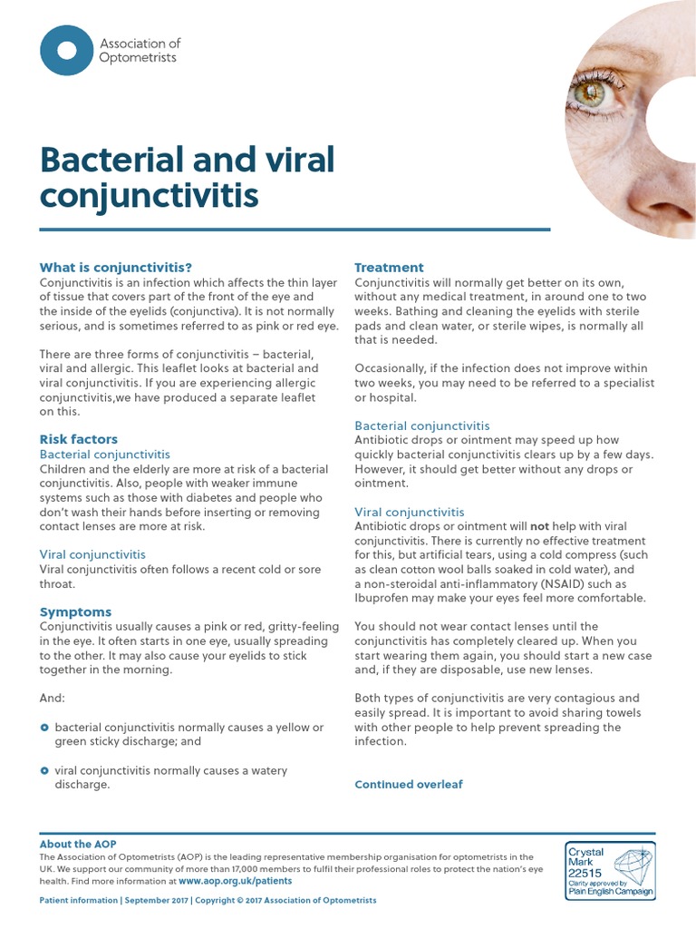 Bacterial and Viral Conjunctivitis: What Is Conjunctivitis? Treatment | Download Free PDF ...