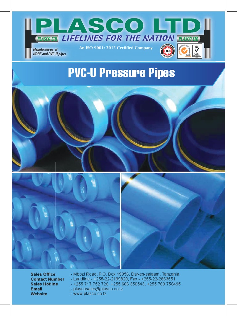Plasco - PVC U Pipes Brochure S Min PDF | PDF | Pipe (Fluid Conveyance ...
