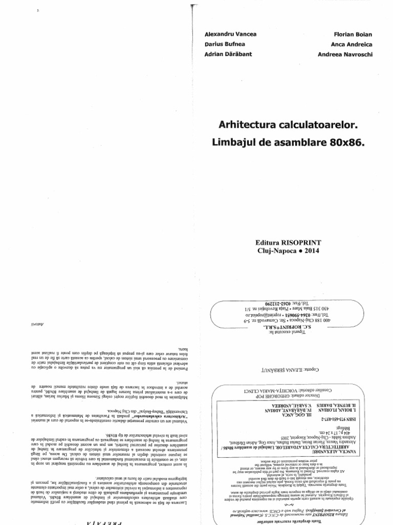 Arhitectura Calculatoarelor | PDF