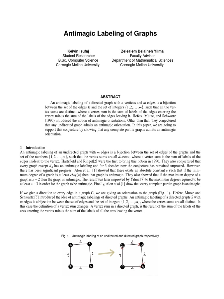 Antimagic Orientations of Graphs | PDF | Vertex (Graph Theory ...