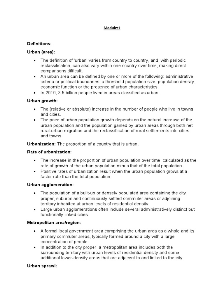 Defining Metropolitan Cities and Urban Areas | PDF | Zoning | Urban ...