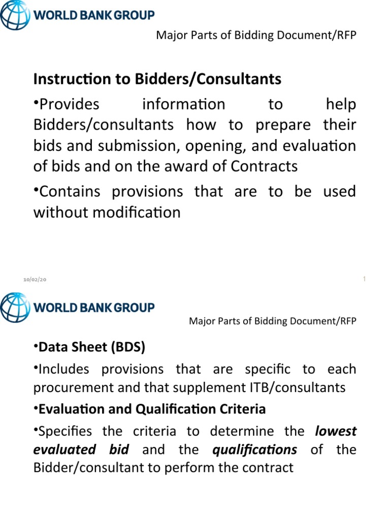 006 Parts of BD-RFP | PDF | Request For Proposal | Government