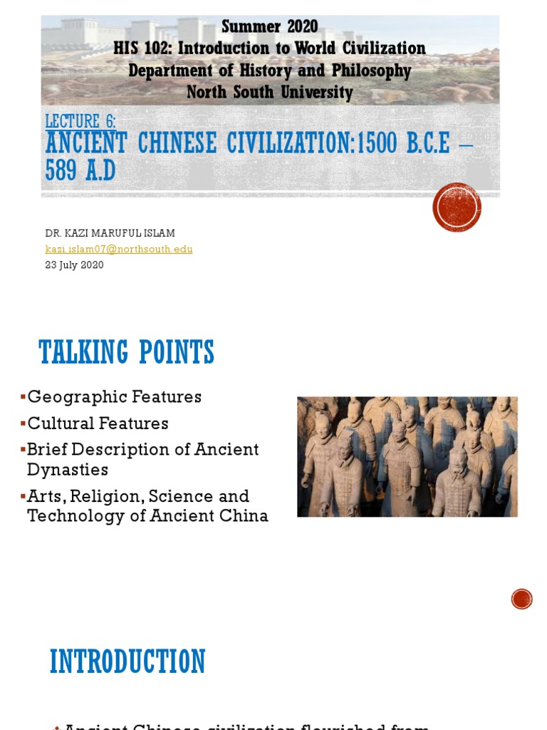 Ancient Chinese Civilization Overview | PDF | Confucianism | Han Dynasty