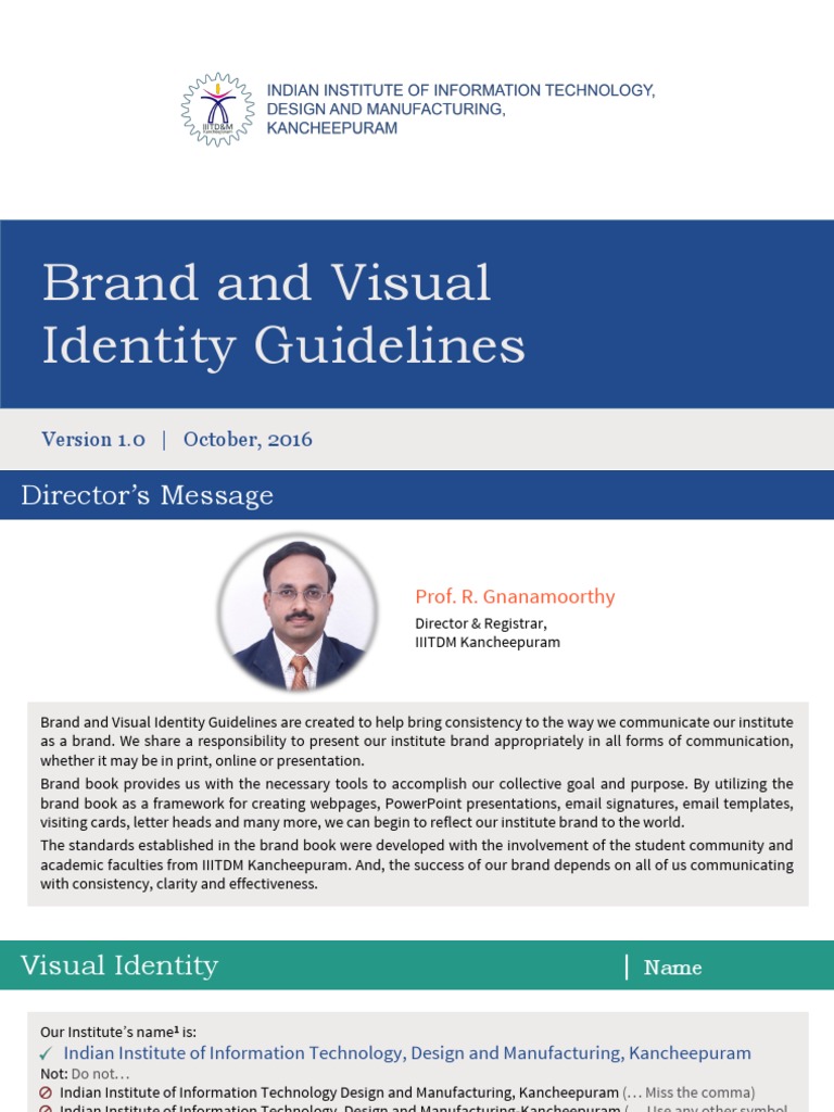 Brand and Visual Identity Guidelines: Version 1.0 - October, 2016 | PDF ...